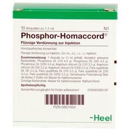 Heel Phosphor Homaccord Ampullen 10 St