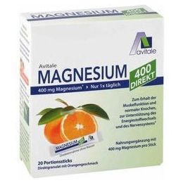 Avitale Magnesium 400 direkt Orange Portionssticks 20X2.1 g