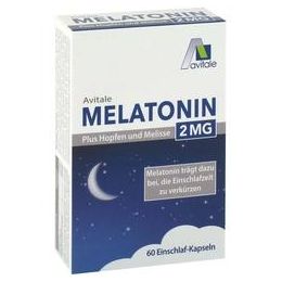 Avitale Melatonin 2 mg plus Hopfen und Melisse Kapseln 60 St