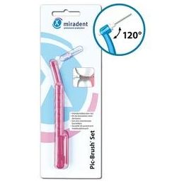 HAGER PHARMA Miradent Interd.Pic-Brush Set 1Halt+1Bü.tran.pink 1 St