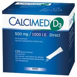 HERMES Arzneimittel Calcimed D3 500 mg/1000 I.e. Direct Granulat 120 St