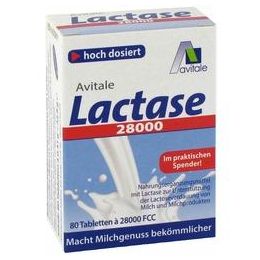 Avitale Lactase 28.000 FCC Tabletten im Spender 80 St