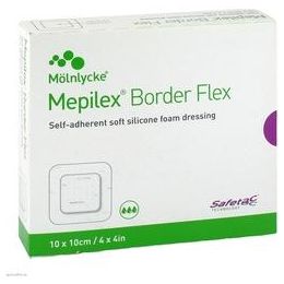 Mepilex Border Flex Schaumverb.haft.10x10 cm 10 St