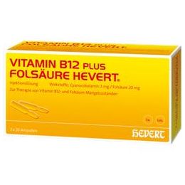 Vitamin B12 Plus Folsäure Hevert a 2 ml Ampullen 2X20 St