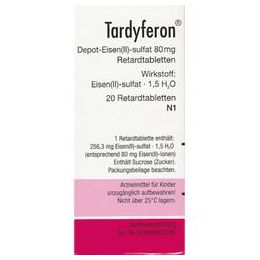 Pierre Fabre Tardyferon Depot-Eisen(II)-sulfat 80 mg Retardtab. 20 St