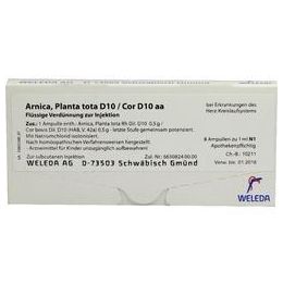 Weleda Arnica Planta tota D 10/Cor D 10 aa Ampullen 8X1 ml