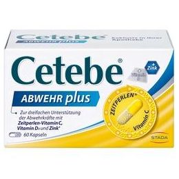 STADA Cetebe Abwehr plus Vitamin C+Vitamin D3+Zink Kaps. 60 St