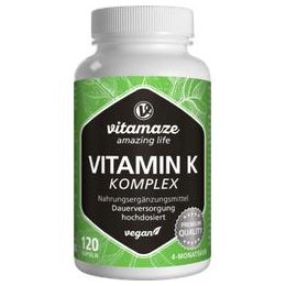 Vitamaze GmbH Vitamin K1+K2 Komplex hochdosiert vegan Kapseln 120 St