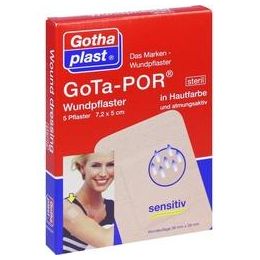 Gothaplast Gota-Por Wundpflaster 5x7,2 cm steril hautfarben 5 St