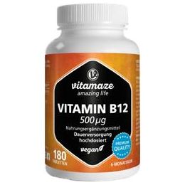 Vitamaze GmbH Vitamin B12 500 μg hochdosiert vegan Tabletten 180 St