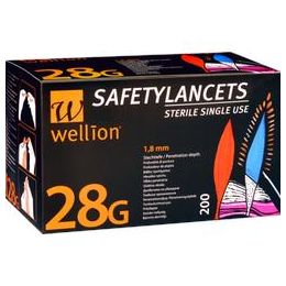 Wellion Safetylancets 28 G Sicherheitseinmallanz. 200 St