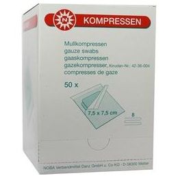 NOBAMED Mullkompressen 7,5x7,5 cm steril 8fach 50X2 St