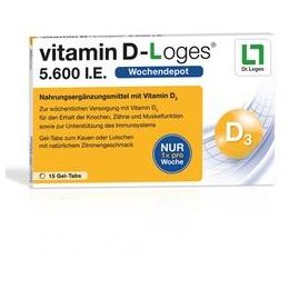 Dr. Loges + Co. GmbH Vitamin D-Loges 5.600 I.e. Wochendepot Kautabl. 15 St