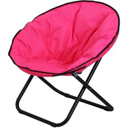 Klappstuhl Klappsessel Campingstuhl Gartenstuhl Polstersessel Lounge Sessel faltbar Metall + Oxfordstoff Pink 80 x 80 x 75 cm - Rosa - Outsunny