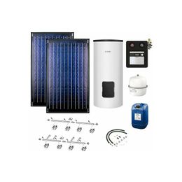 Solaranlage Logaplus S2 - 2 Kollektoren (4,74m²) SKN4.0-s mit Solarspeicher Logalux SM300 weiß - 7739606273 - Buderus