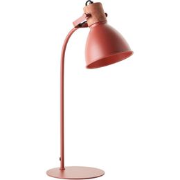 Brilliant - Erena Tischleuchte 52cm rot Metall/Holz Schnurzwischenschalter 1x A60, E27, 40 w, Geeignet für Normallampe (nicht enthalten)