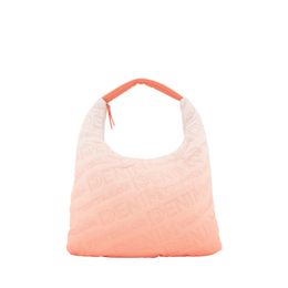 Tom Tailor Denim Damen Lexa Shopper mit Logo Stickerei, rosa, Farbverlauf / Dip-Dye, Gr. ONESIZE