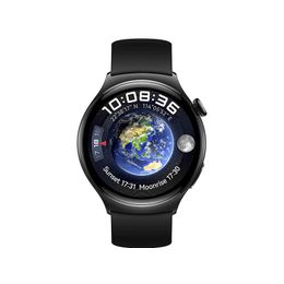 Huawei Watch 4 Active LTE 46mm Smartwatch Edelstahl Gehäuse, Fluoroelastomer Armband, Schwarz