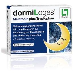 Dr. Loges + Co. GmbH Dormiloges Melatonin plus Tryptophan Filmtabletten 60 St