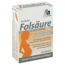 Avitale Folsäure 400 Plus B12+Jod Tabletten 120 St