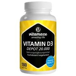 Vitamaze GmbH Vitamin D3 20.000 I.e. Depot hochdosiert Tabletten 180 St