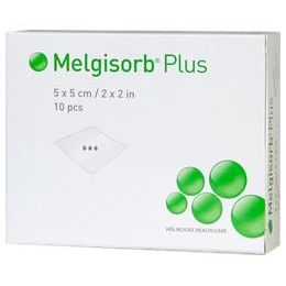 Melgisorb Plus Alginat Verband 5x5 cm steril 10 St