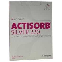 Actisorb 220 Silver 6,5x9,5 cm steril Kompressen 10 St