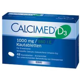 HERMES Arzneimittel Calcimed D3 1000 mg/880 I.e. Kautabletten 48 St