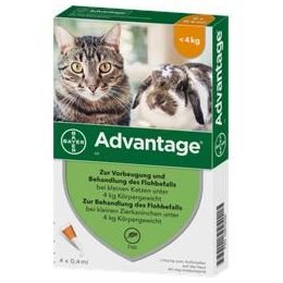 Advantage 40 mg Lsg.f.kl.Katzen/kl.Zierkaninchen 4X0.4 ml