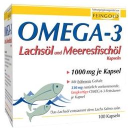 Omega-3 Lachsöl und Meeresfischöl Kapseln 100 St