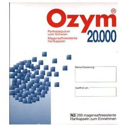 Ozym 20.000 Hartkapseln magensaftr. 200 St