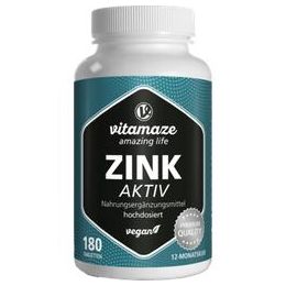 Vitamaze GmbH Zink Aktiv 25 mg hochdosiert vegan Tabletten 180 St
