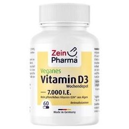 ZeinPharma Vegane Vitamin D3 7000 I.e. Wochendepot Kapseln 60 St