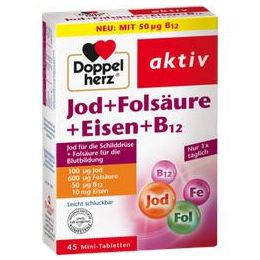 Doppelherz Jod+Folsäure+Eisen+B12 Tabletten 45 St