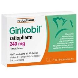 GINKOBIL-ratiopharm 240 mg Filmtabletten 30 St