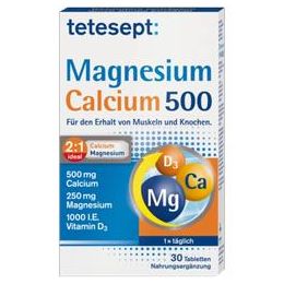 Tetesept Magnesium+Calcium 500 Tabletten 30 St