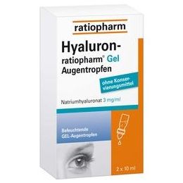 Hyaluron-ratiopharm Gel Augentropfen 2X10 ml
