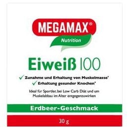 Eiweiss 100 Erdbeer Megamax Pulver 30 g