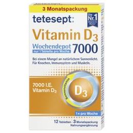 Tetesept Vitamin D3 7.000 Wochendepot Filmtabl. 12 St