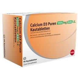 Calcium D3 Puren 1000 mg/880 I.e. Kautabletten 90 St