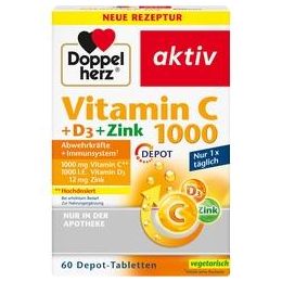 Queisser Doppelherz Vitamin C 1000+D3+Zink Depot Tabletten 60 St