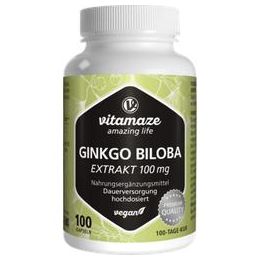 Vitamaze GmbH Ginkgo Biloba 100 mg hochdosiert vegan Kapseln 100 St