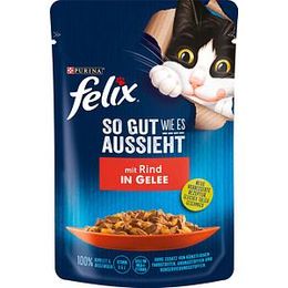 FELIX® Katzen-Nassfutter So gut wie es aussieht in Gelee mit Rind 26x 85,0 g