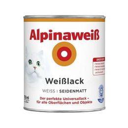 Alpina - weiß Weißlack 750 ml weiß seidenmatt Lack Universallack Innen Außen