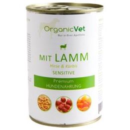 OrganicVet Dosennahrung Sensitive Lamm f.Hunde 400 g