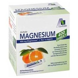 Avitale Magnesium 400 direkt Orange Portionssticks 50X2.1 g