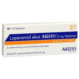 Loperamid akut Aristo 2 mg Tabletten 10 St
