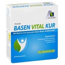 Avitale Basen Vital KUR plus Vitamin D3+K2 Pulver 20 St