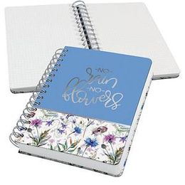 Sigel Notizbuch mit Spirale Jolie® ca. DIN A5 punktraster, blau/weiß Hardcover 240 Seiten