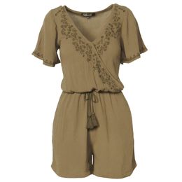 Koroshi Kleid Damen Gr&ouml;&szlig;e 44 oliv Sommerkleid